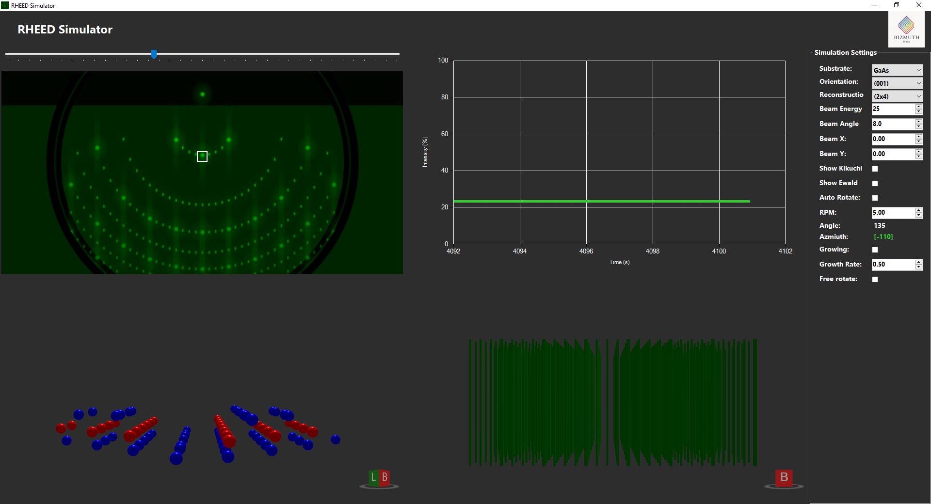 RHEEDmatic RHEED Simulator – Bizmuth